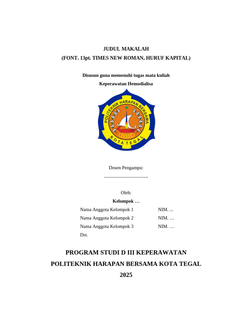 Template Makalah HD | PDF
