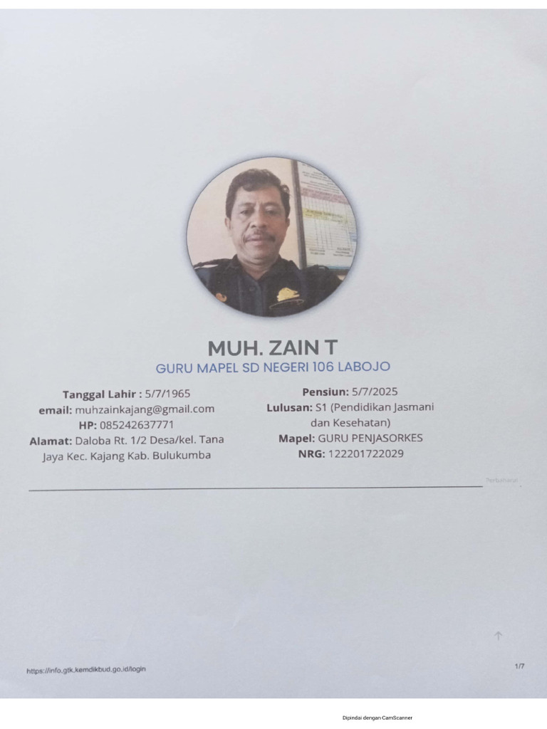 INFO GTK MUH. ZAIN, T. S. PD | PDF