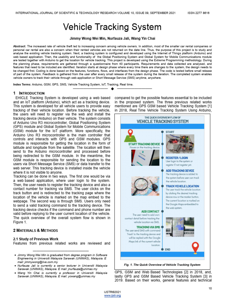 Vehicle Tracking System | PDF | Global Positioning System | Arduino