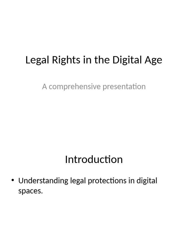 Digital Age Legal Rights Explained | PDF
