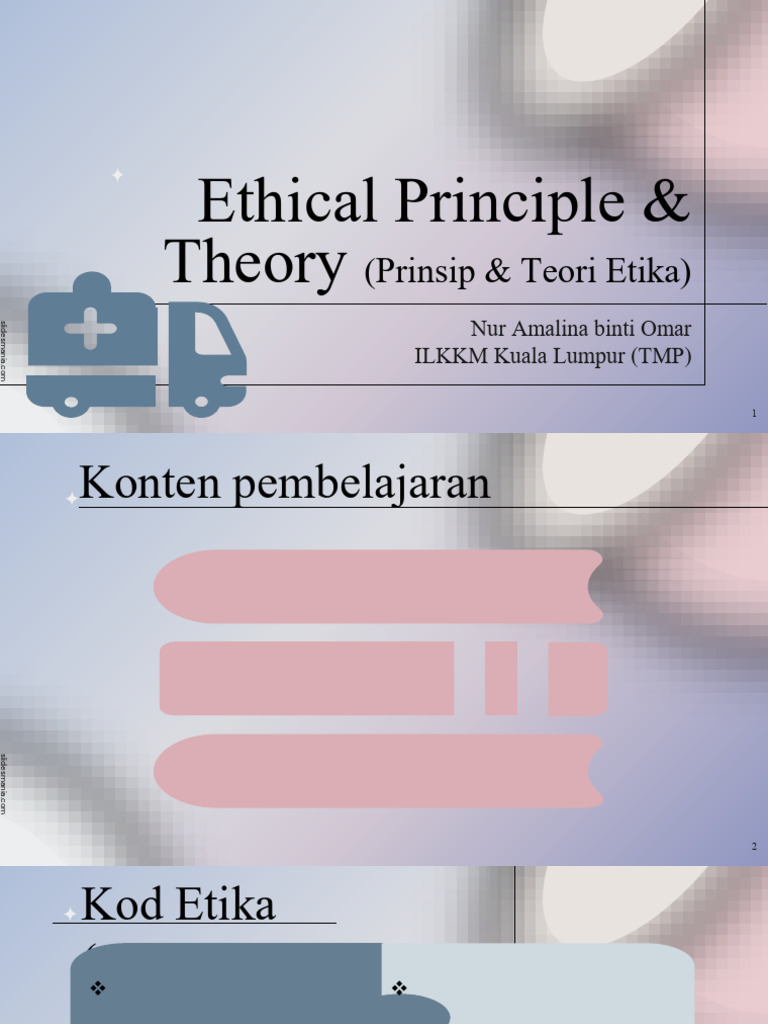 Ethical Principle and Theory | PDF