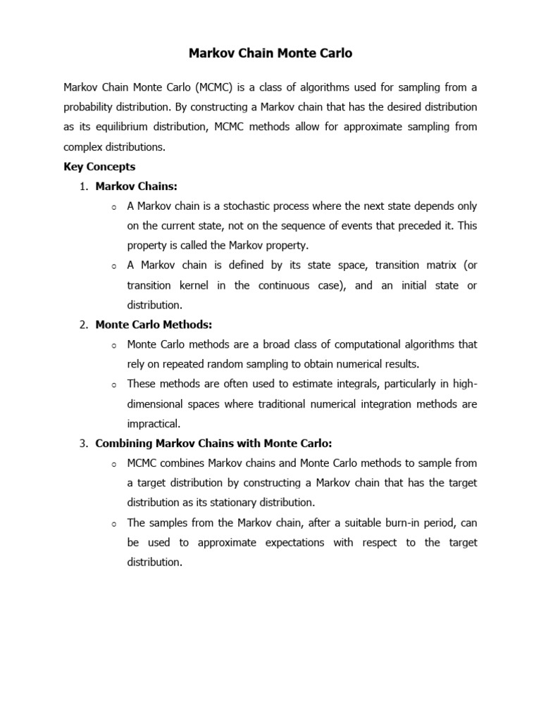 03 Markov Chain Monte Carlo | PDF | Monte Carlo Method | Markov Chain