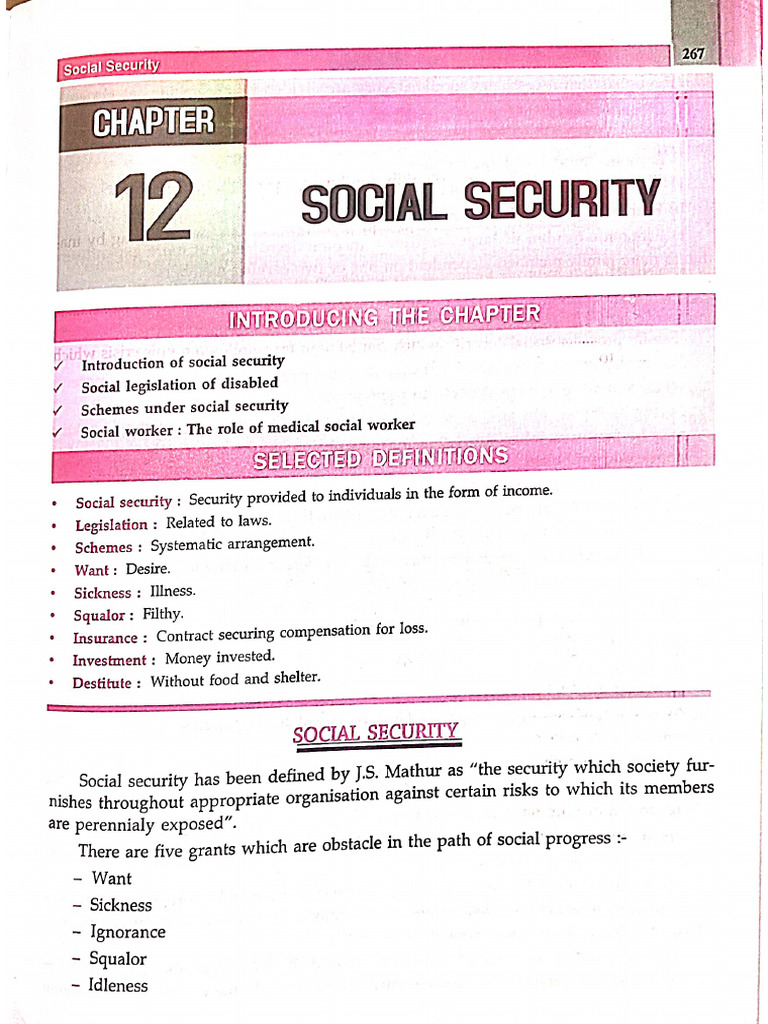 Chapter 12 Social Security | PDF