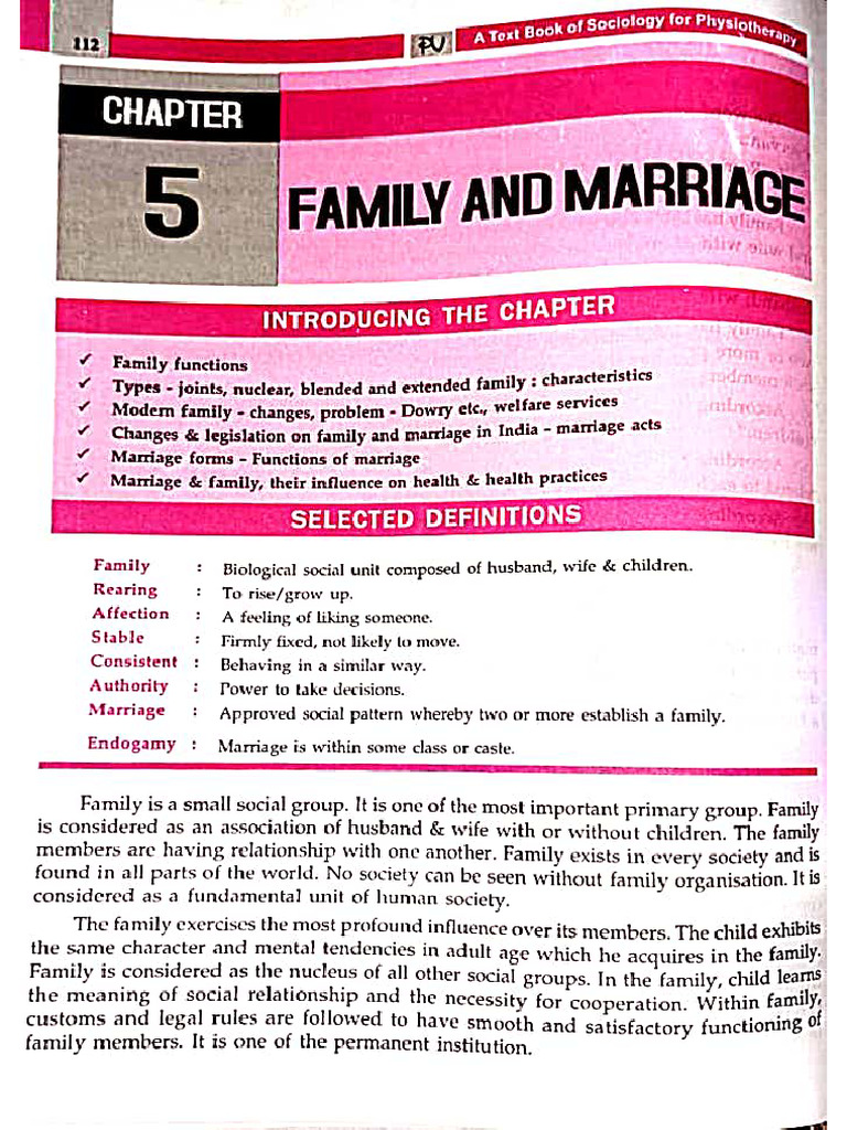 Chapter 5 Family and Marriage | PDF