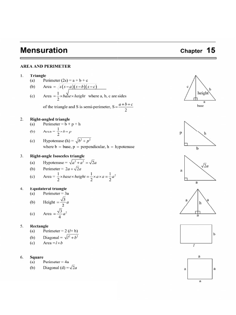 2D and 3D geometry formulas (1) | PDF