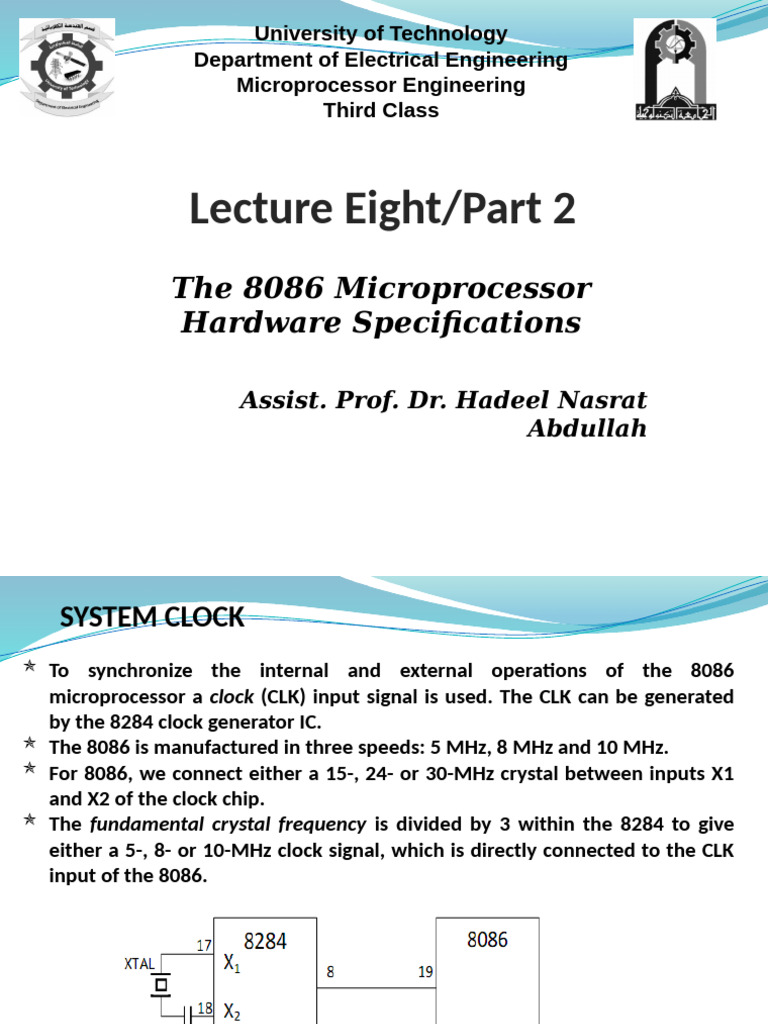 Lecture 10 Third Microprocessor C Pdf Central Processing Unit Digital Technology