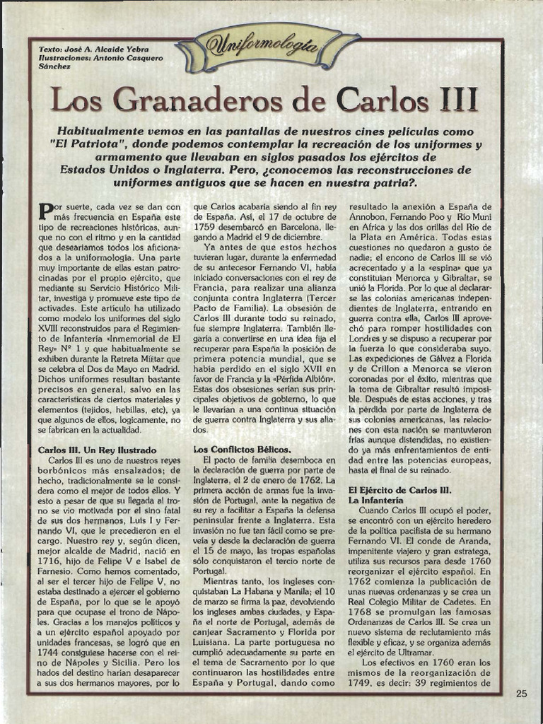 Los Granaderos de Carlos III | PDF
