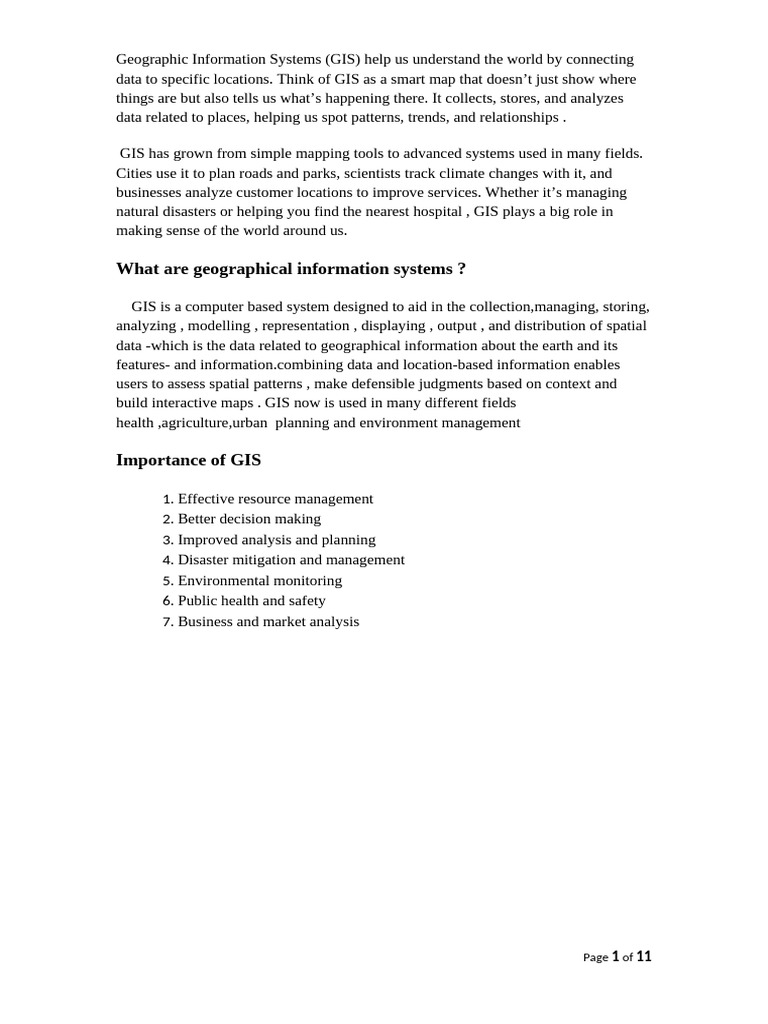 Gis Paper First | PDF | Geographic Information System | Spatial Analysis