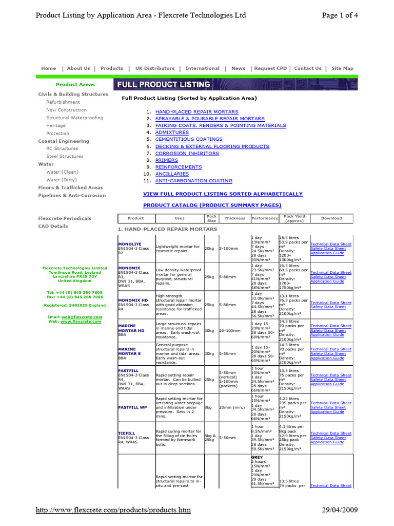 www_flexcrete_com_products_products | PDF | Concrete | Coating