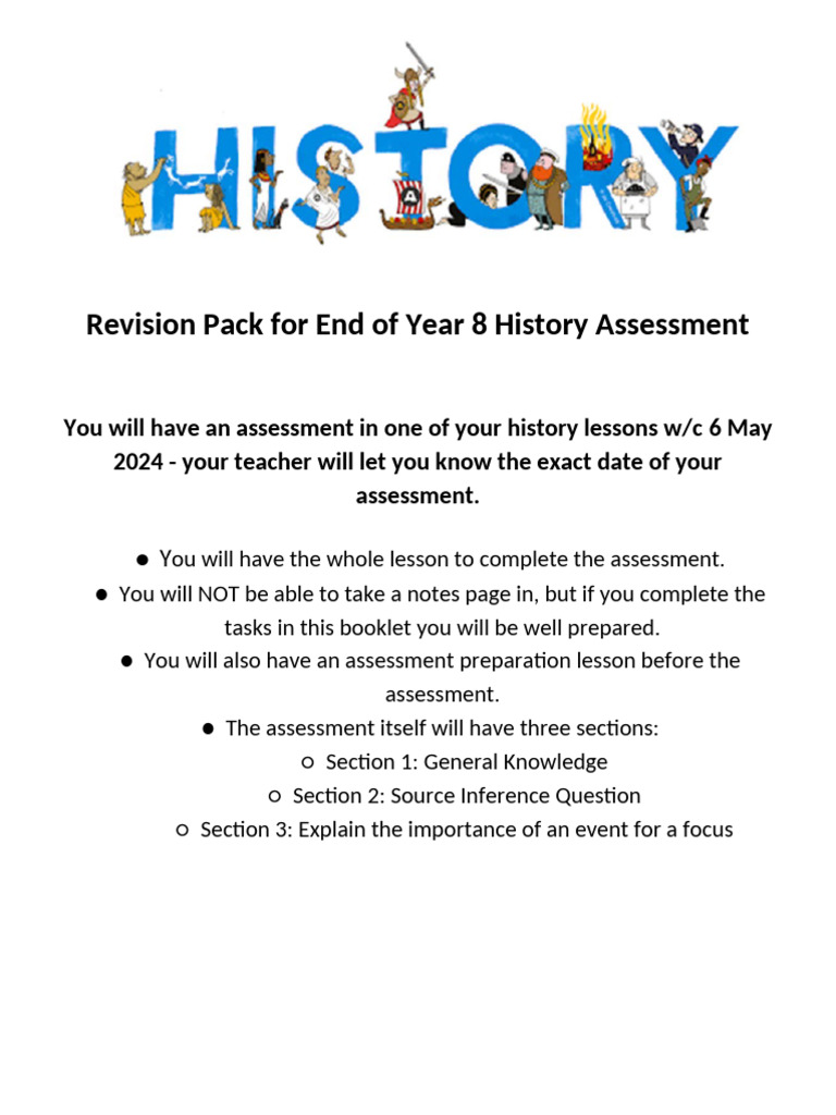Year 8 History Revision Guide | PDF | Suffragette | Atlantic Slave Trade