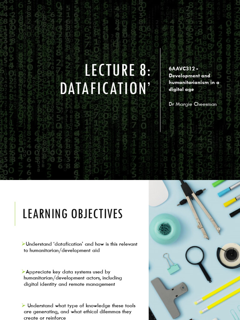 2025 MC Lecture 8 | PDF | Biometrics | Humanitarian Aid