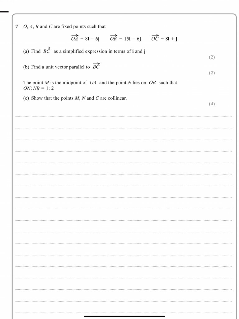 Vector Edexcel Paper 1 Pure Maths | PDF
