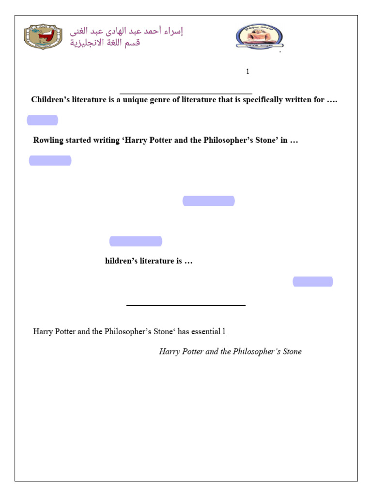 child literature mid answer | PDF