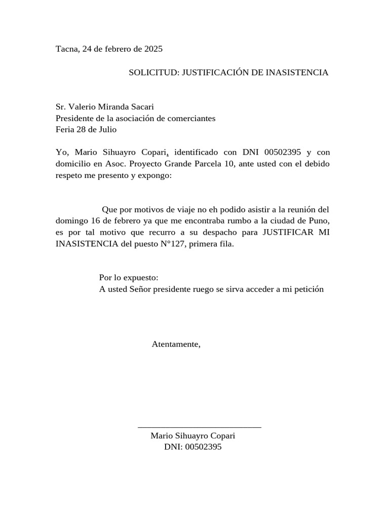 Solicitud de Insistencia | PDF