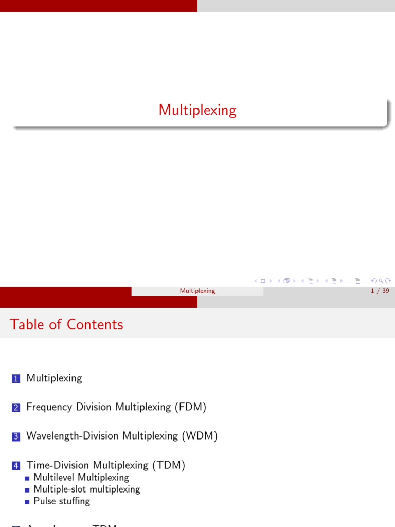 05 Multiplexing | PDF | Multiplexing | Wavelength Division Multiplexing
