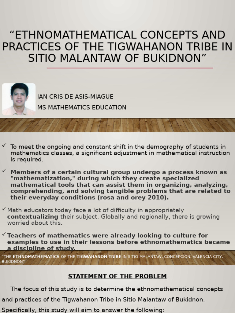 The Ethnomathematics of The Tigwahanon Tribe in | PDF | Ethnography ...