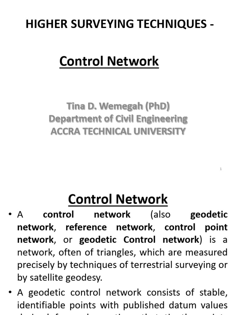 Advanced Control Network Techniques | PDF | Surveying | Geodesy