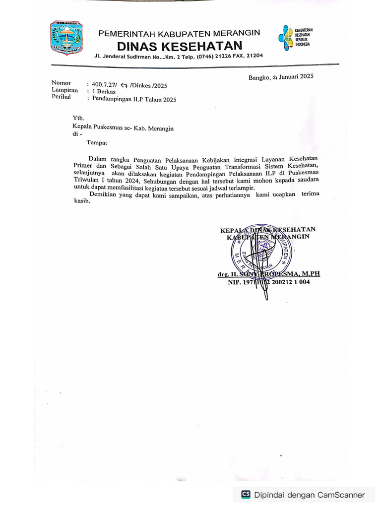 Surat Pendampingan ILP TW 1 2025 | PDF