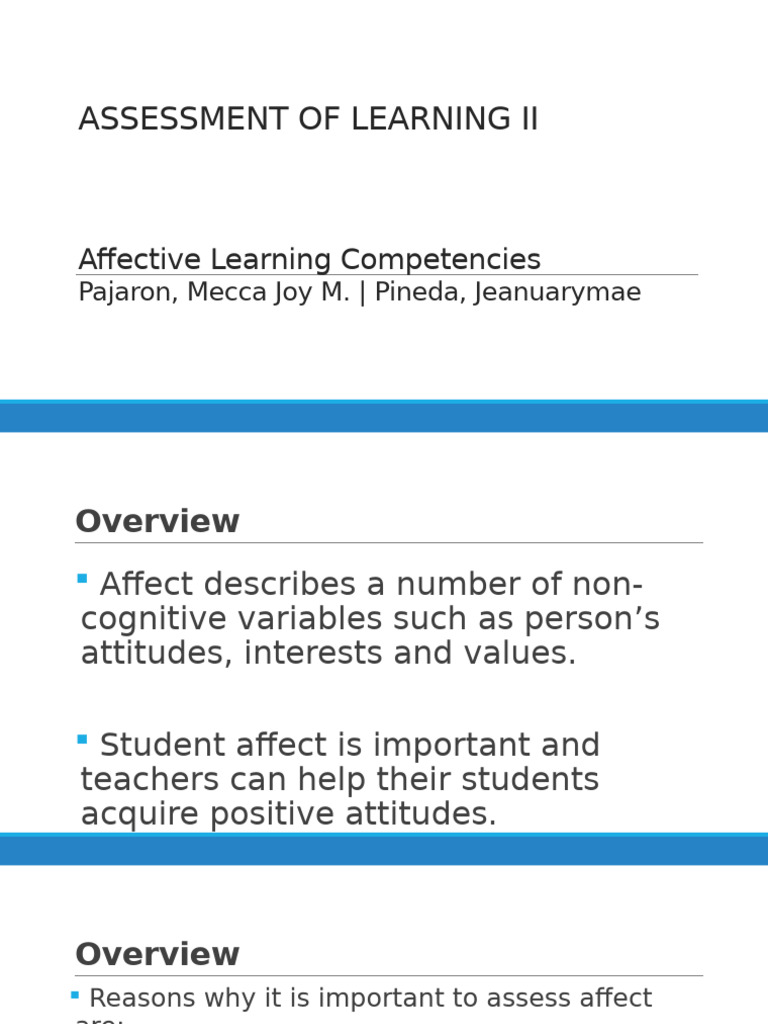 Chapter 5 Affective Learning Competencies | PDF | Affect (Psychology ...