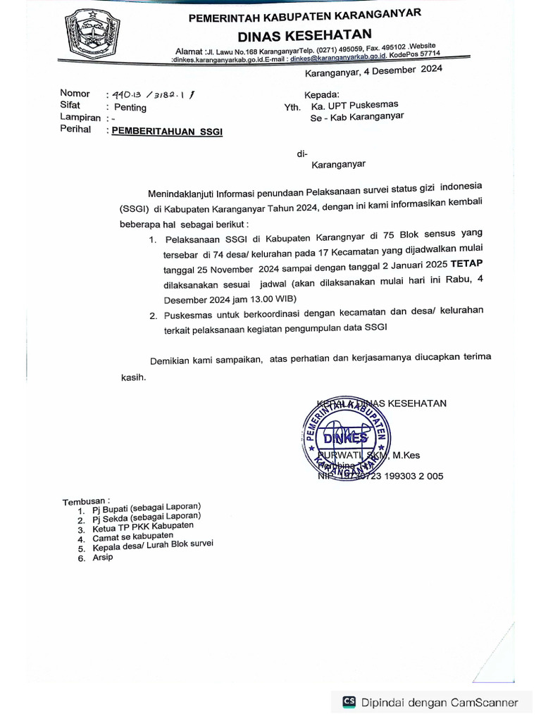 pemberitahuan SSGI | PDF