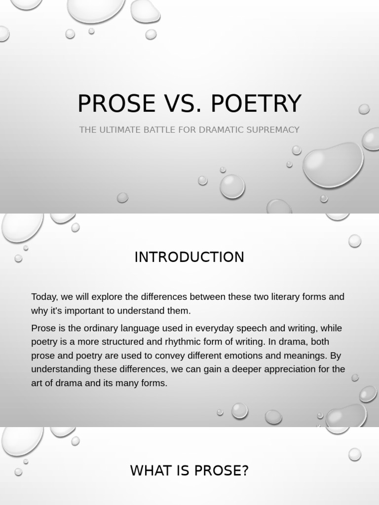 Prose vs Poetry | PDF | Poetry | Prose