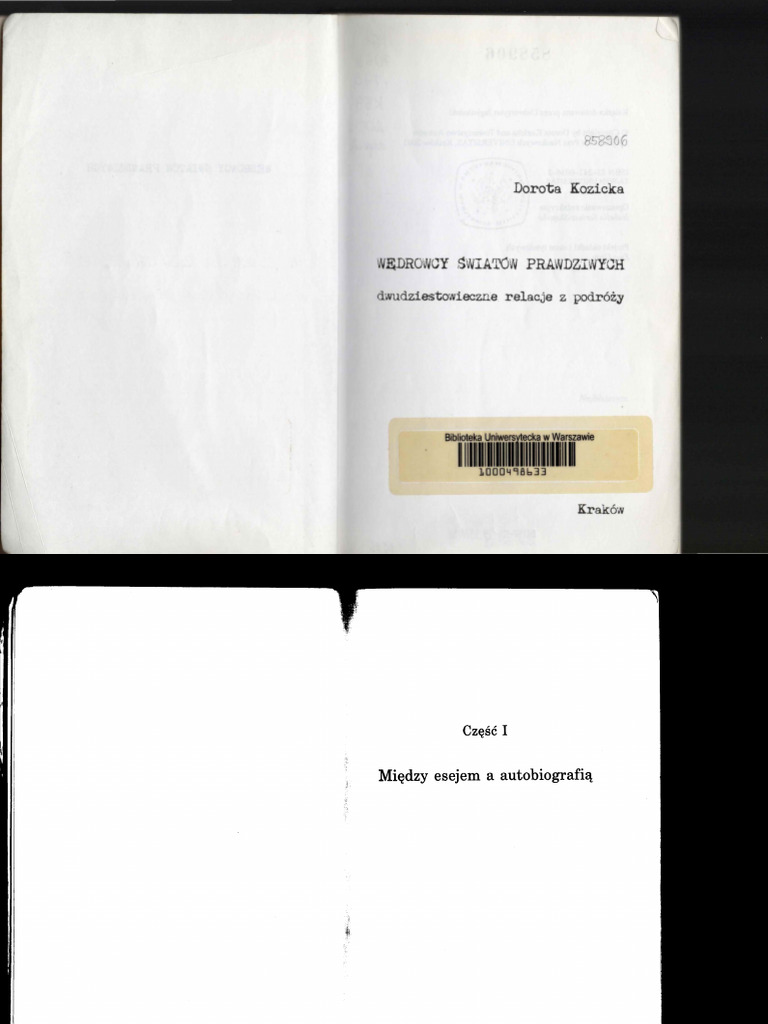 D Kozicka_Podróznicy światów prawdziwych_Uwagi wstępne-ocr | PDF