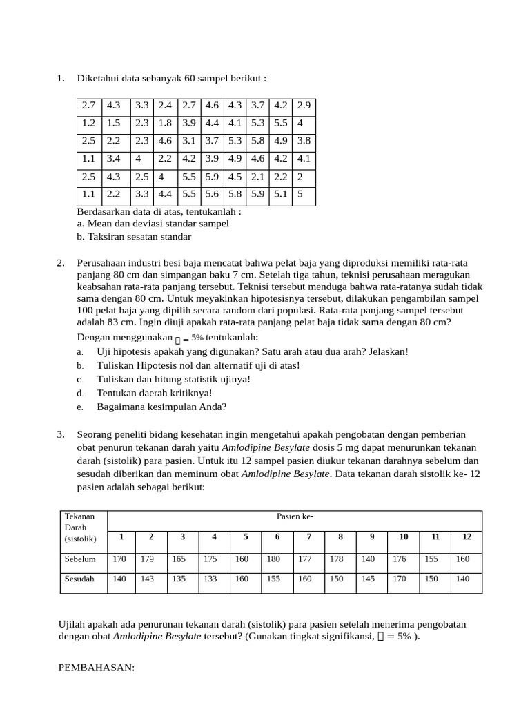 Tugas 3 Metode Statistik | PDF