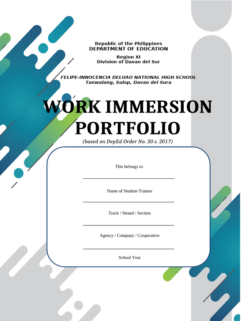 SHS Work Immersion Portfolio Guide | PDF | Job Interview | Leadership