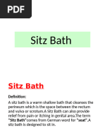 Sitz Bath Overview and Instructions | PDF | Bathing | Hygiene
