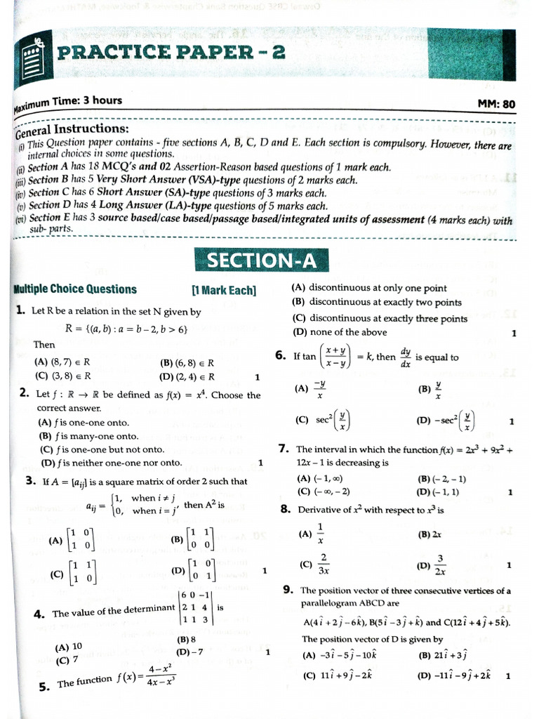 Practice Paper 2 | PDF