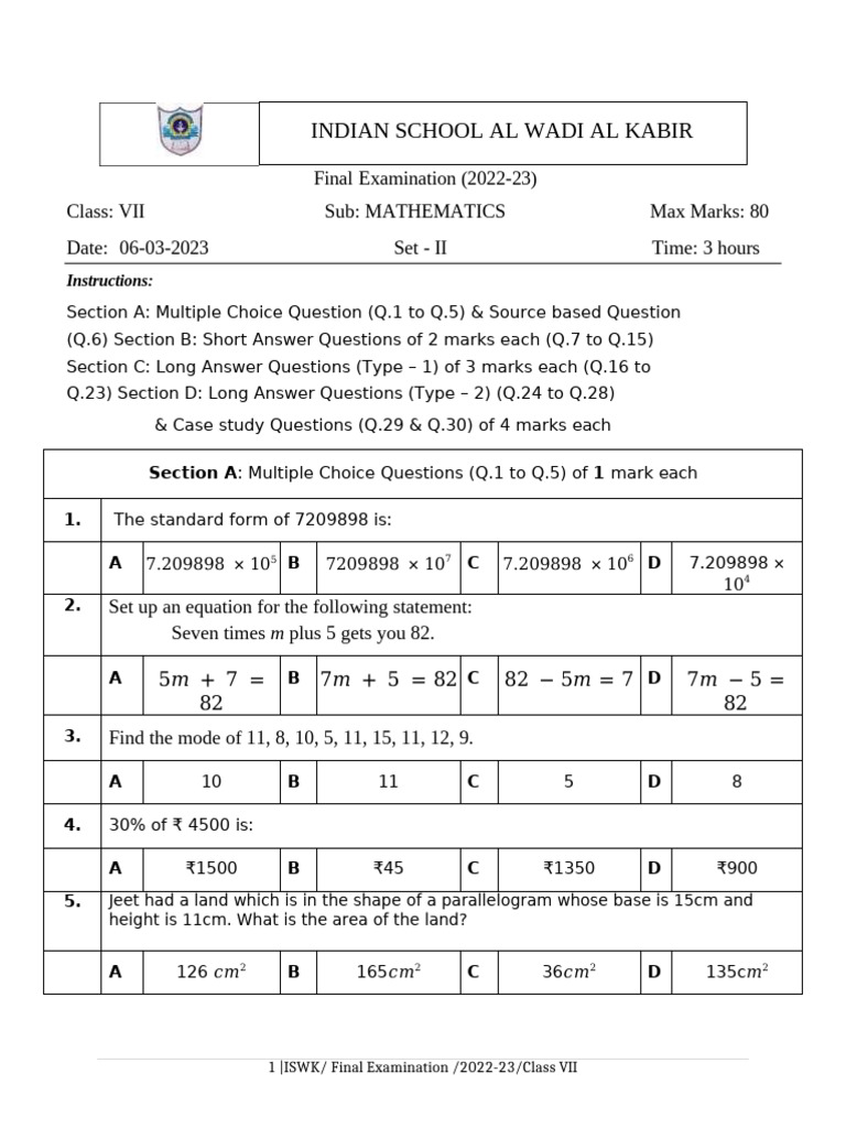 sam | PDF | Area | Elementary Mathematics