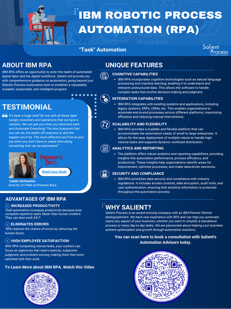 IBM RPA One Pager 2023 Final | PDF | Automation | Analytics