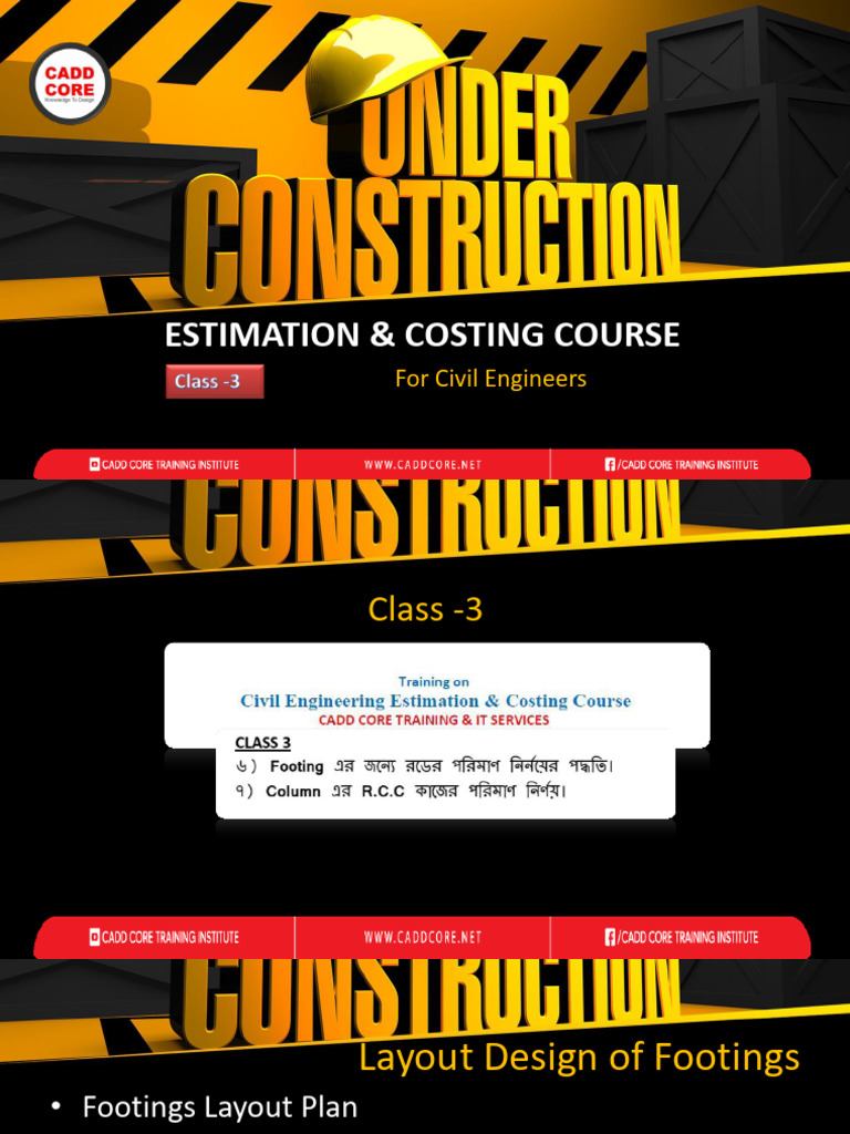 Class 3 Steel Estimation Guide | PDF | Length | Concrete