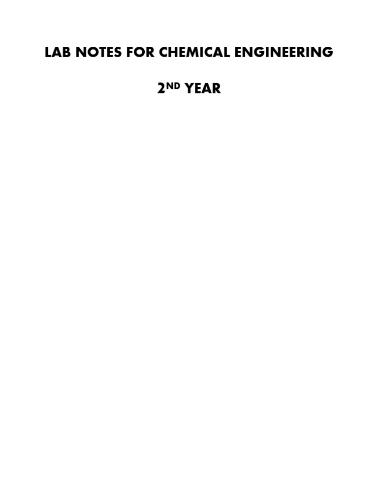 2nd Year Lab Note | PDF