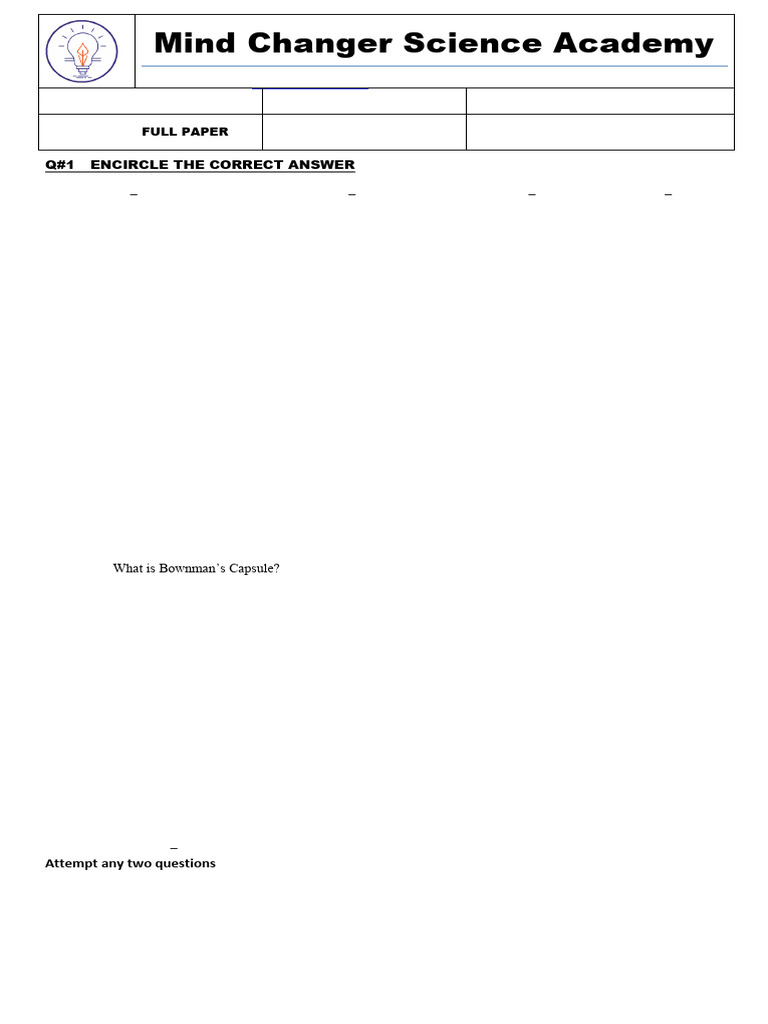 10th Class Biology Full Book PAPER (FBP) | PDF | Biology | Medical Specialties