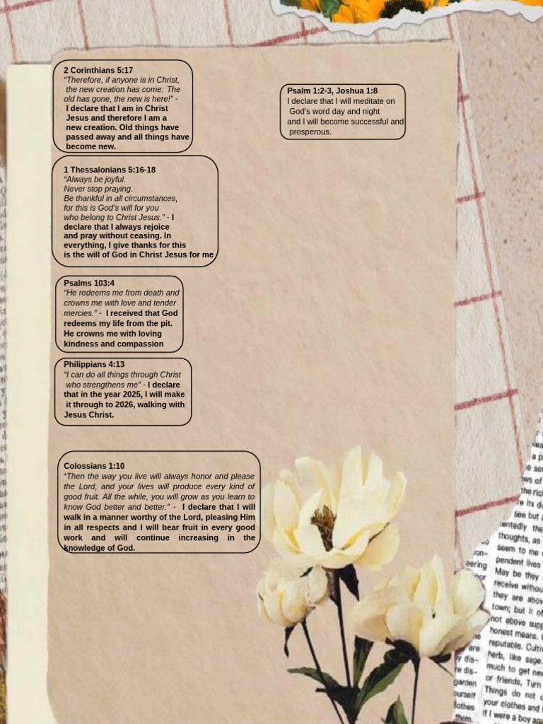 Daily Declarations of Faith in Christ | PDF