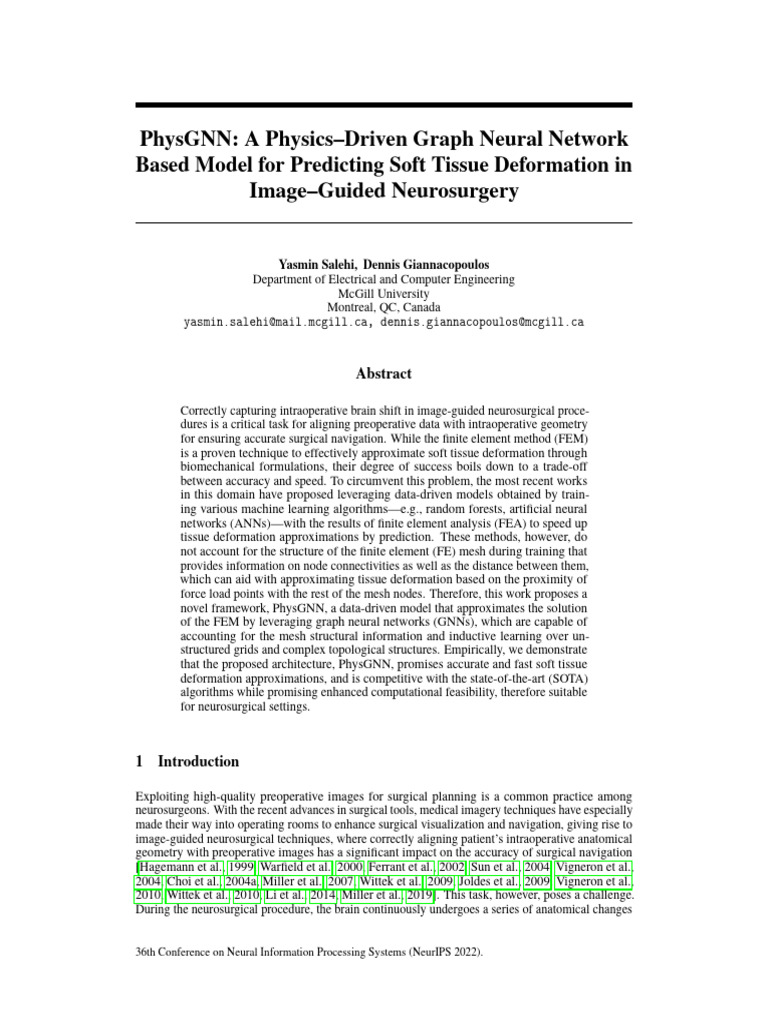 Physgnn: A Physics-Driven Graph Neural Network Based Model For Predicting Soft Tissue ...
