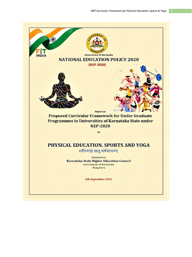NEP Physical Education & Yoga Framework | PDF | Curriculum | Asana