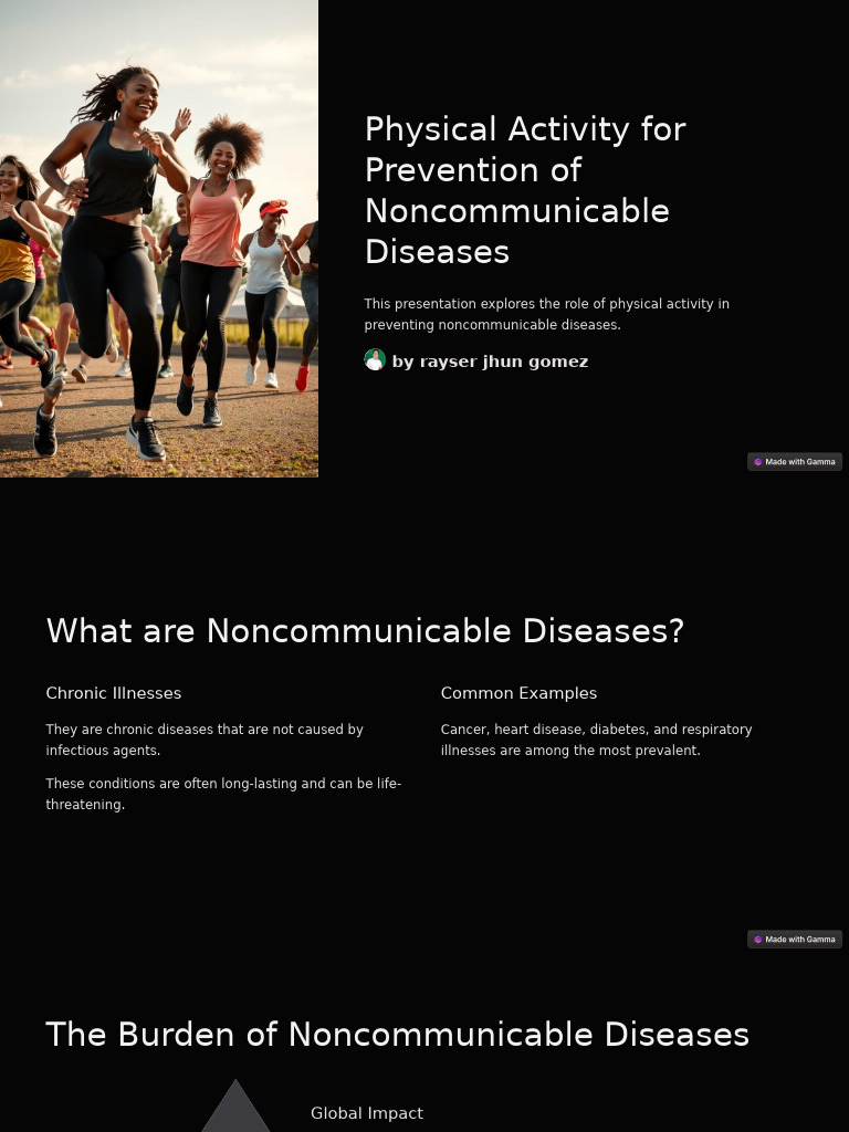 Physical Activity For Prevention of Noncommunicable Diseases | PDF ...