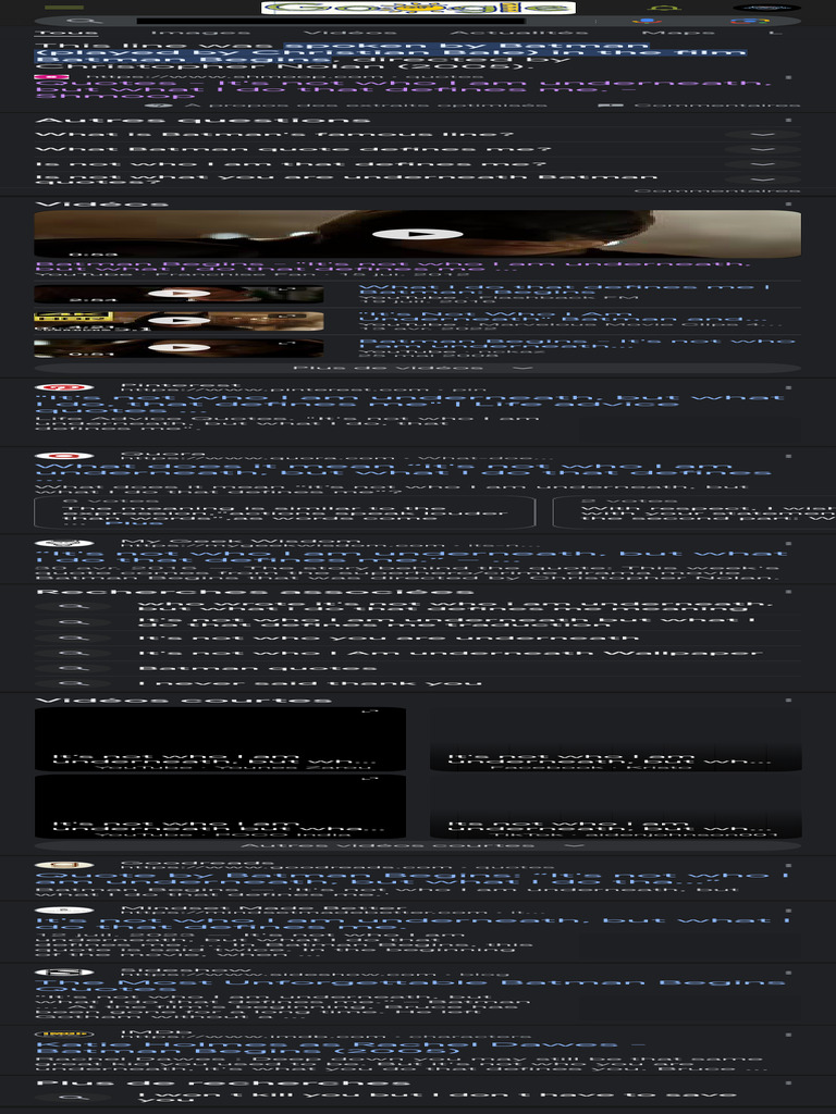 It's Not Who I Am Underneath But What I Do That Defines Me - Recherche ...