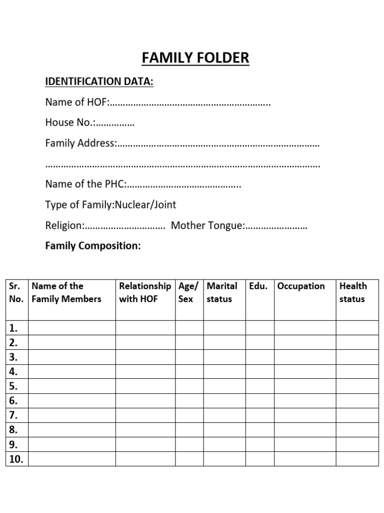 Family Folder | PDF