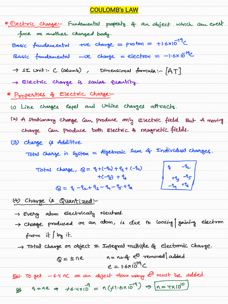 COULOMB's LAW | PDF