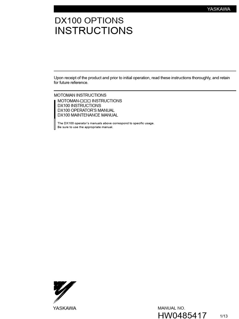 DX100 Manual Brake Release Guide | PDF | Menu (Computing)