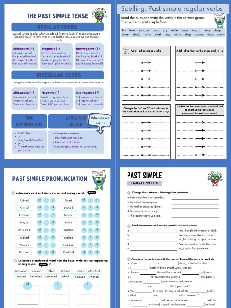 Changing Simple Past to Continuous Tense | PDF | Verb | Grammatical Tense