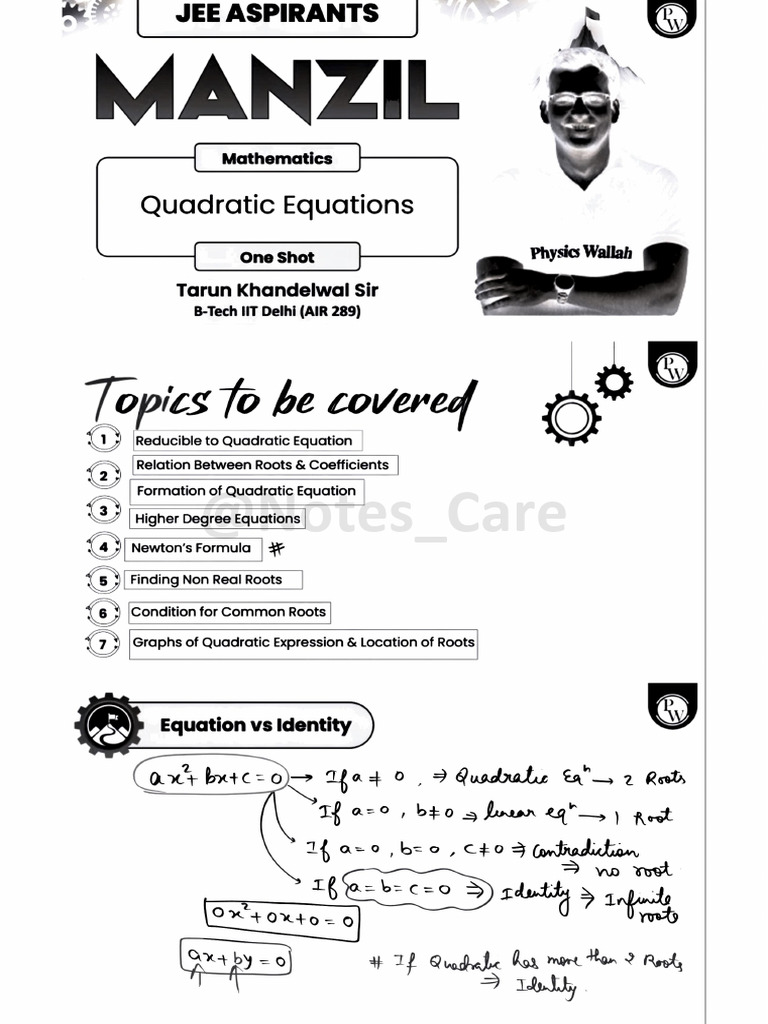 Quadratic Equations | PDF