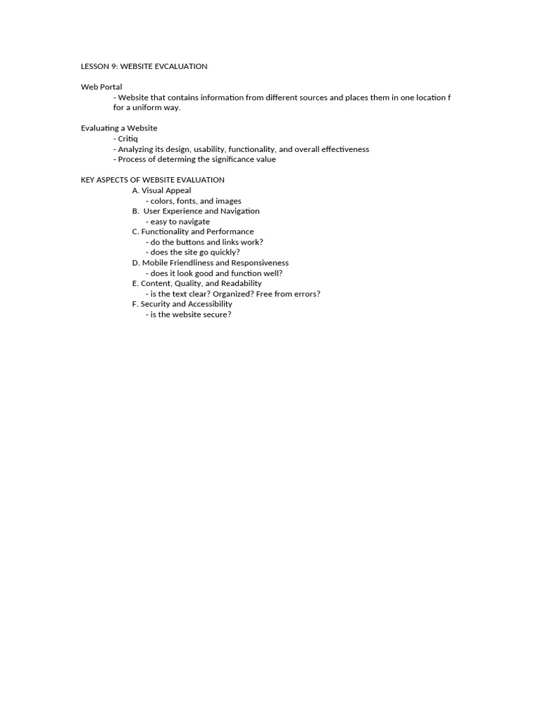 Lesson 9 Etech | PDF