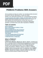 PEMDAS | PDF | Elementary Mathematics | Mathematics