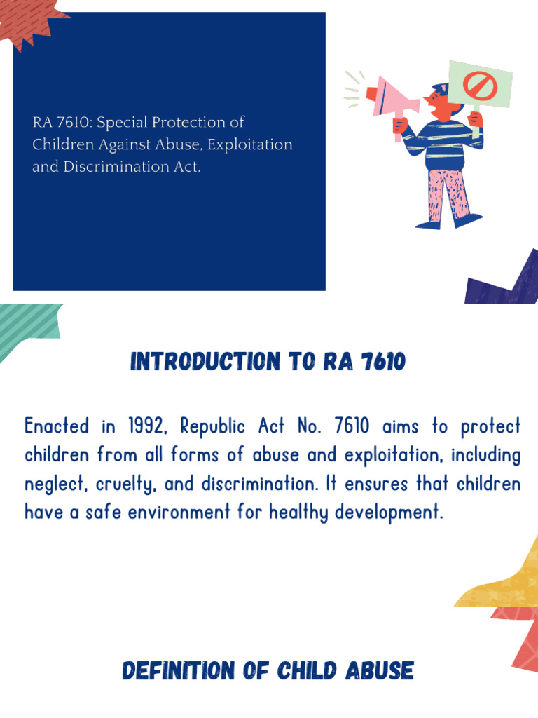RA 7610 Special Protection of Children Against Abuse Exploitation and ...