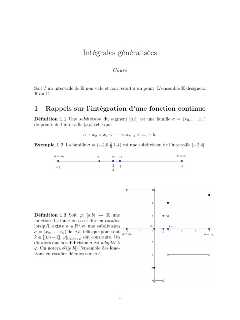 Intégrales généralisées et fonctions continues | PDF | Limite ...