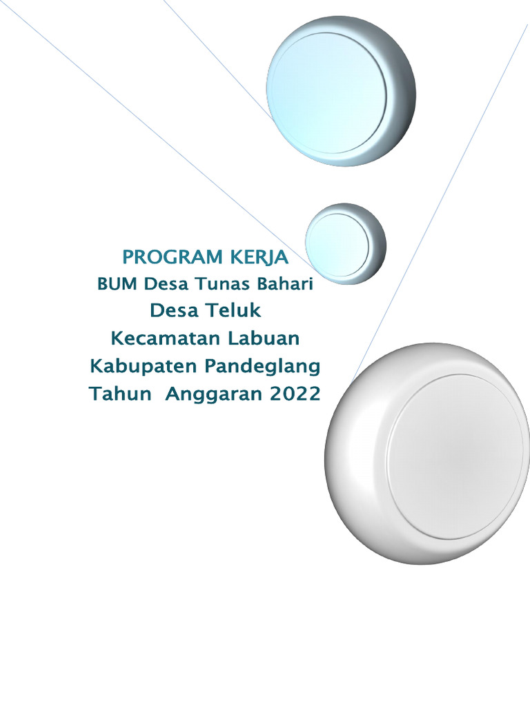 1639842874RENCANA PROGRAM KERJA BUMDES (1) | PDF